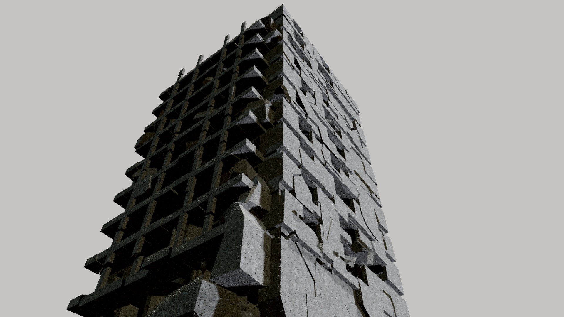 Destroyed building, variation - Download Free 3D model by samuel ...
