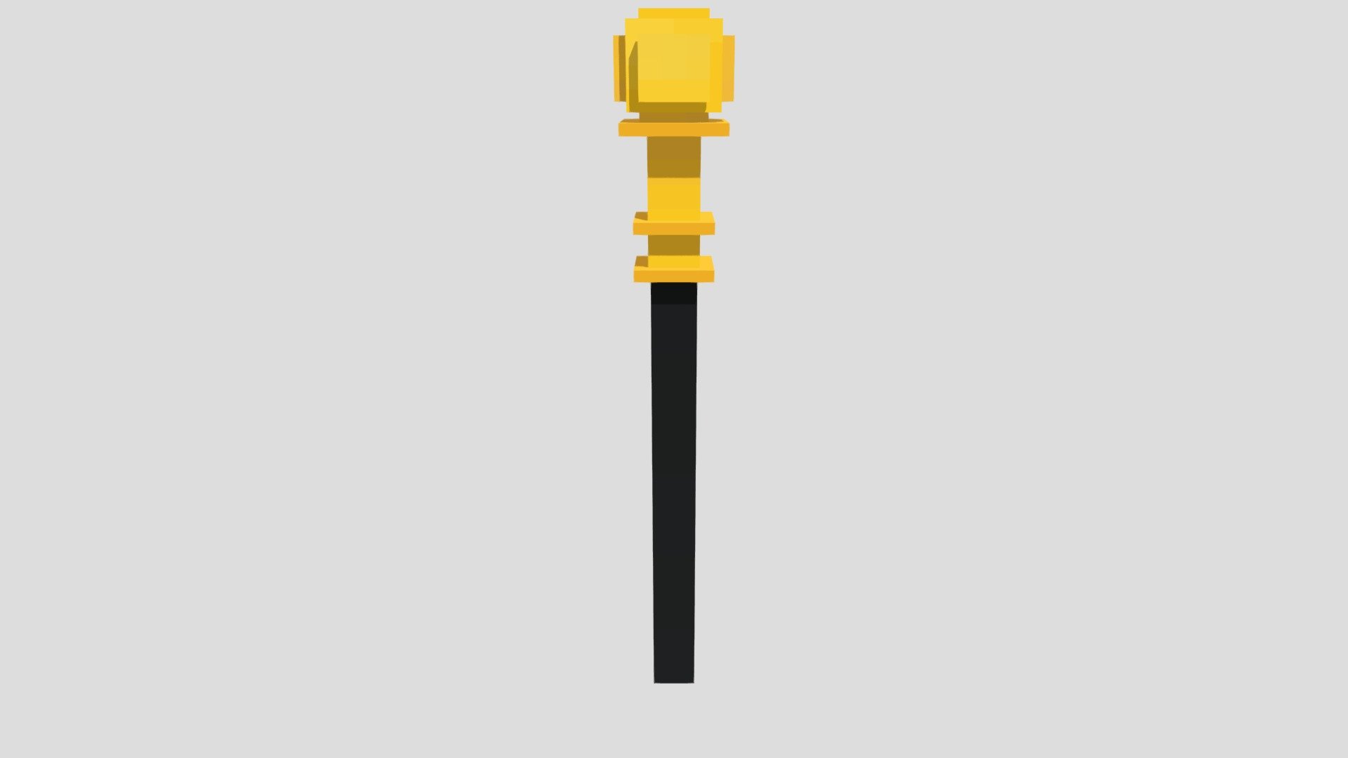 Minecraft Golden Wand - 3D model by marbar_x [66d3176] - Sketchfab
