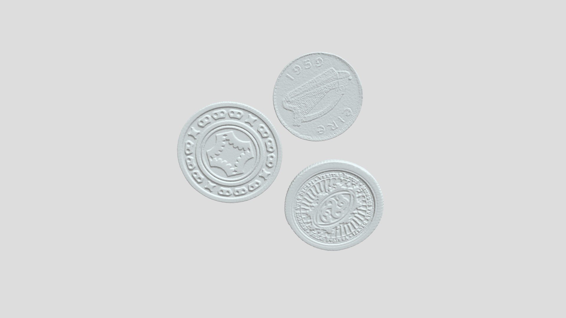 Coins - Download Free 3D model by 1-3D.com [66d6b68] - Sketchfab