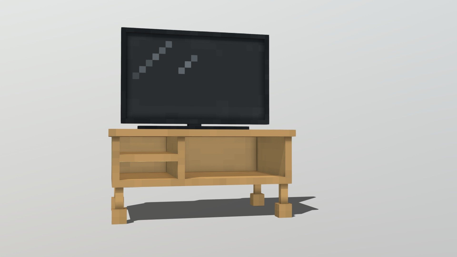 TV on Table - 3D model by geni_o_o [66d702c] - Sketchfab