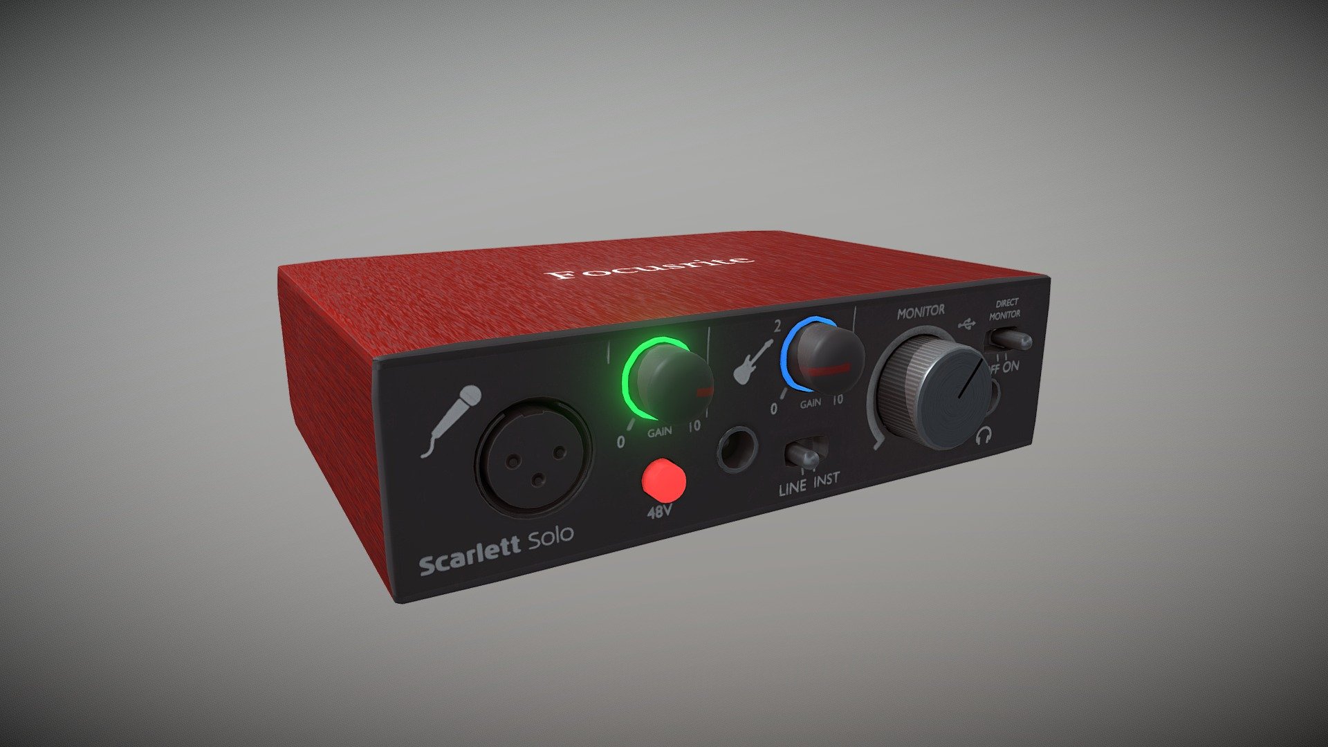 Focusrite Scarlett Solo - 3D model by CRichCreations [66d751b] - Sketchfab