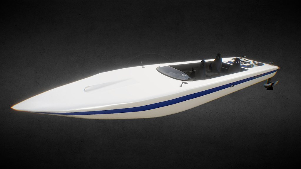 Speedboat n°2 - Download Free 3D model by Jonathan Geoffroy ...