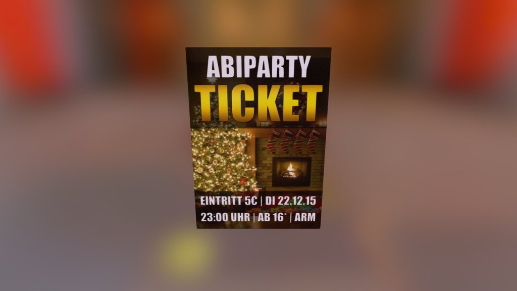 Party Ticket - 3D model by Jonas Thelemann (@dargmuesli) [66db178] - Sketchfab