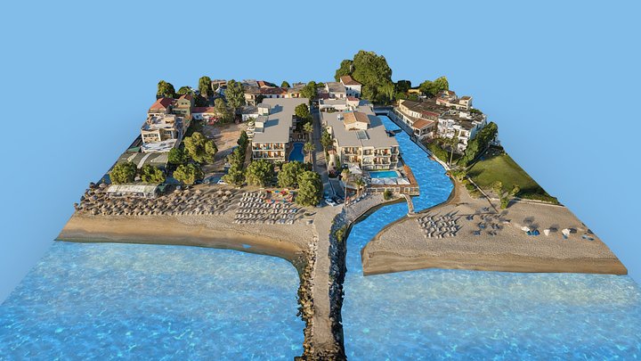Kalyves Beach Hotel 3D Interactive Map - 3D model by Vasilis ...