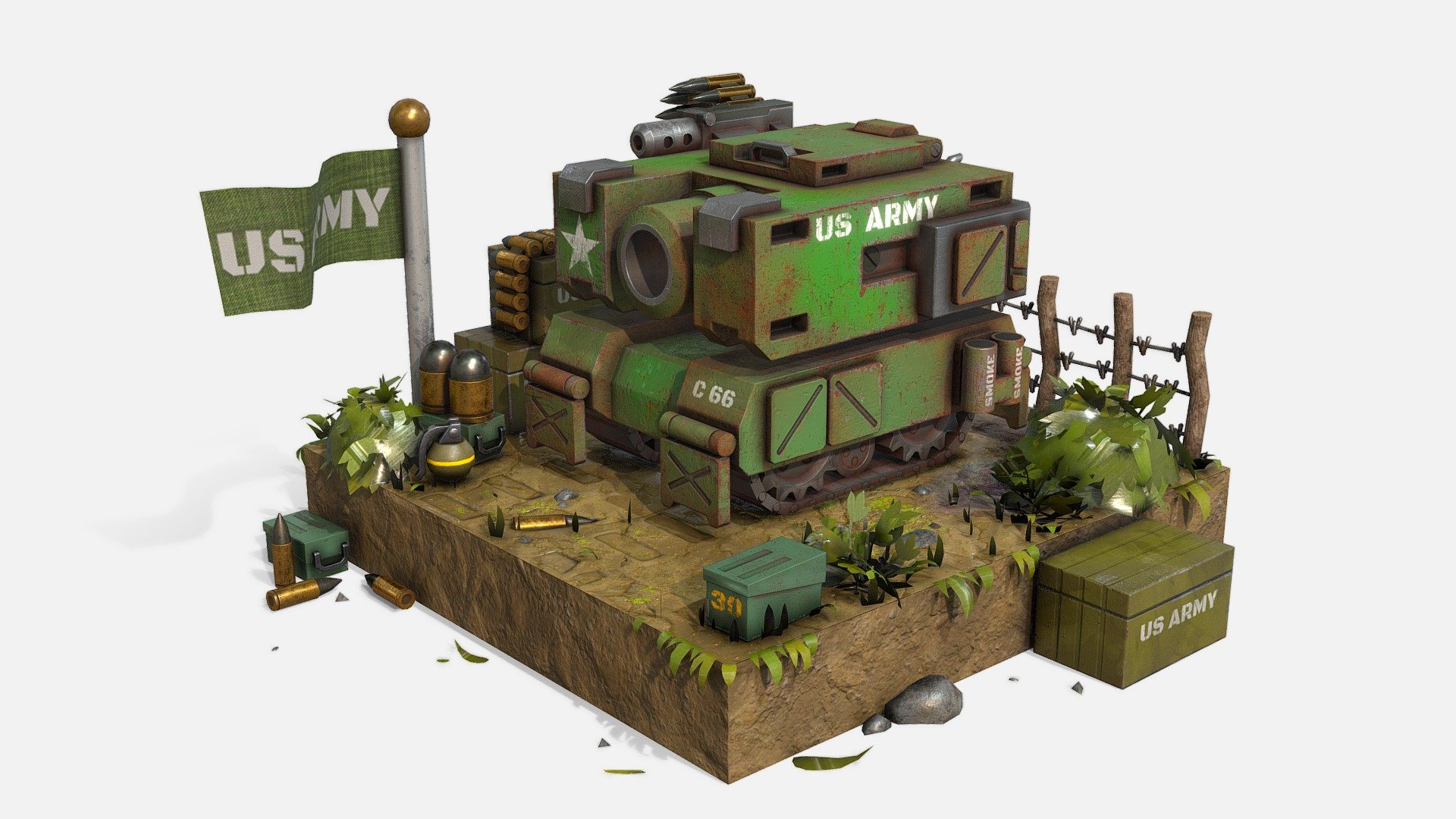 Box Battalion DINK! Vol1, TANKS - 02 - 3D model by ChrisLee (@chrisleeX ...