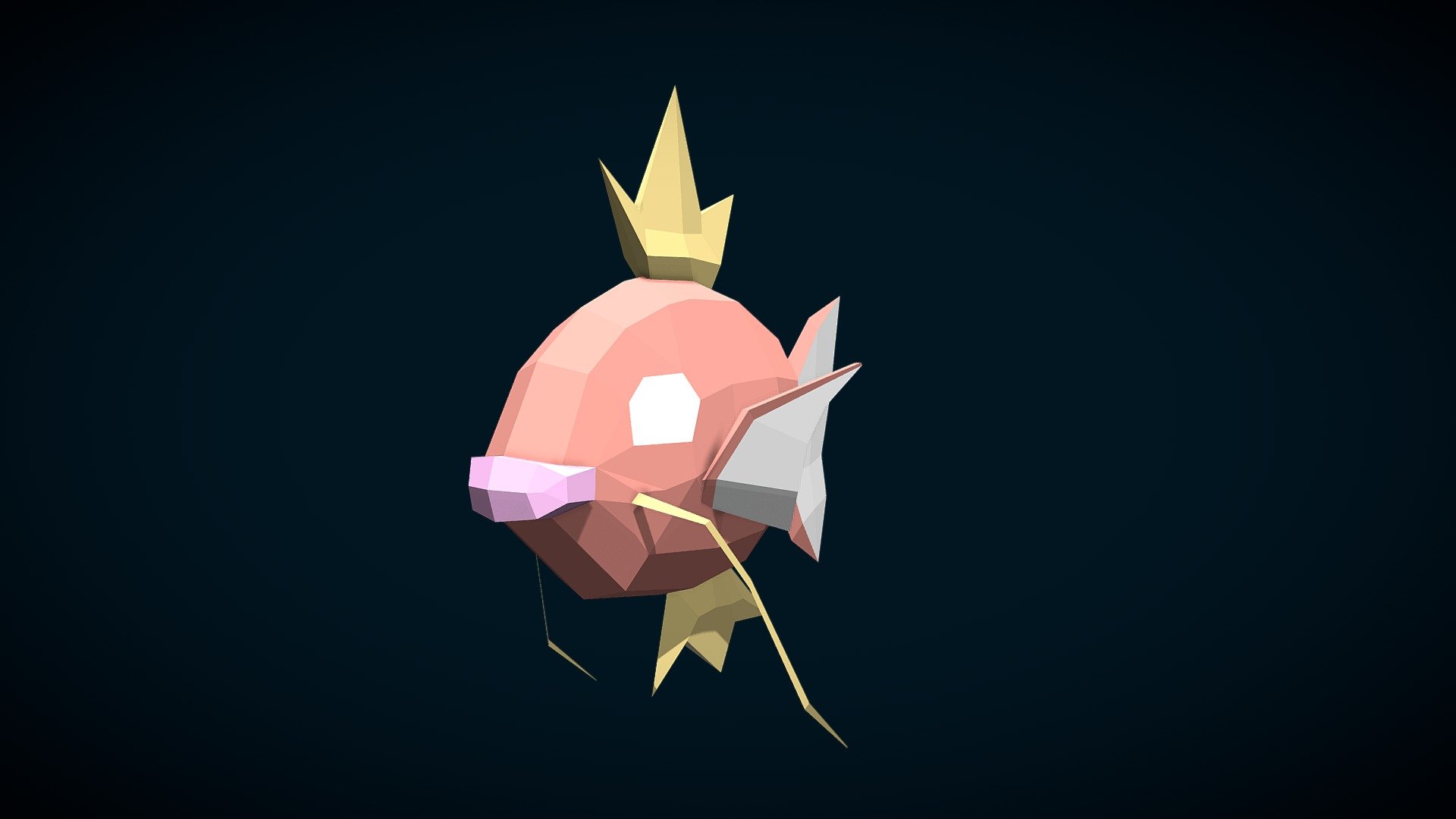 Magicarp low poly - Download Free 3D model by Kefla [66e9f72] - Sketchfab