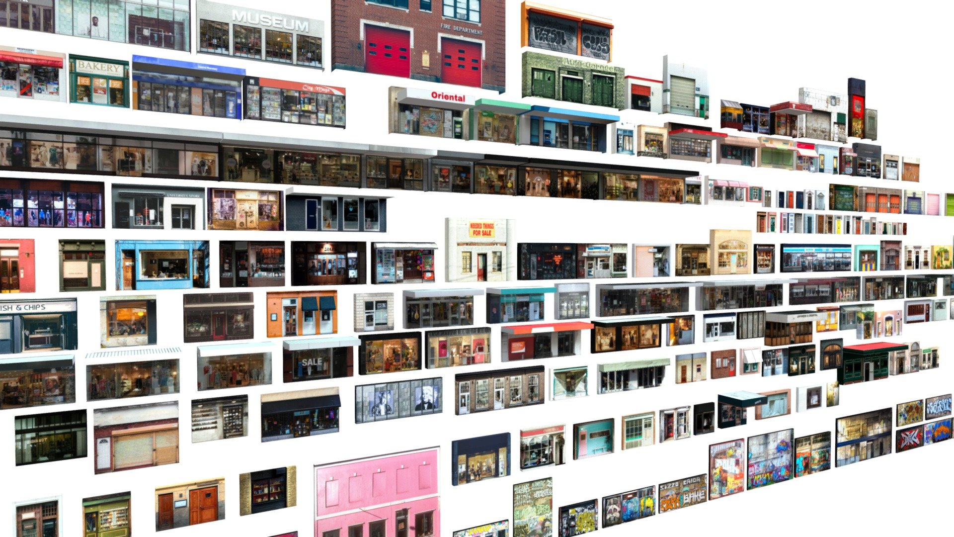 Storefront Shopfront Starbucks Coffee Shop - Buy Royalty Free 3D model ...