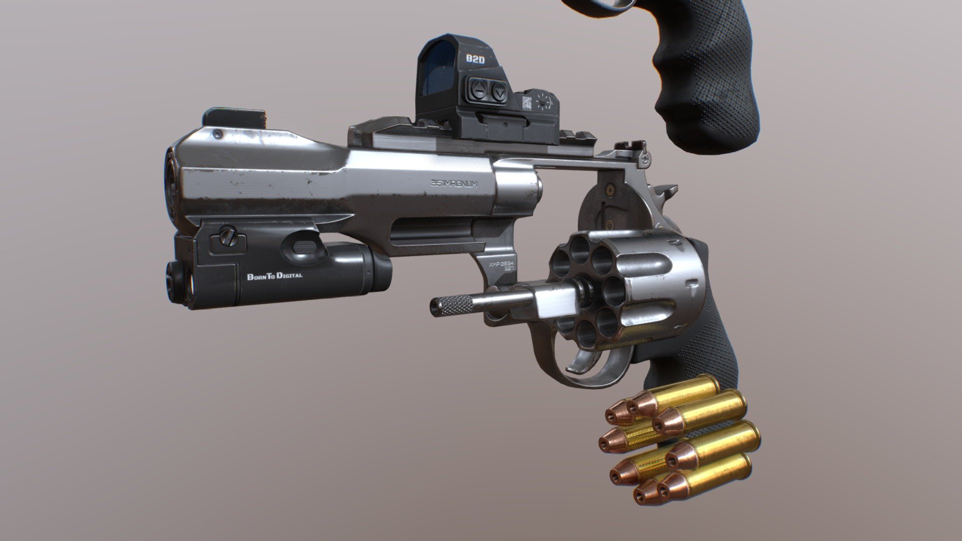 Game-Ready Revolver - 3D model by Rajesh_Kumar_ [66eded8] - Sketchfab