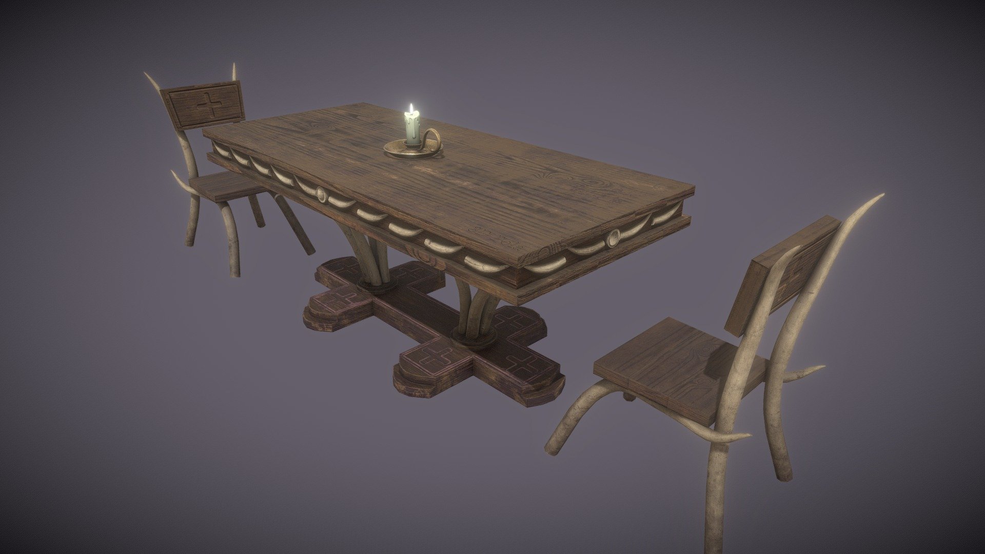 Hunter's Table - Game Ready Low Poly - 3D model by 3D_Pola [66eecf0 ...