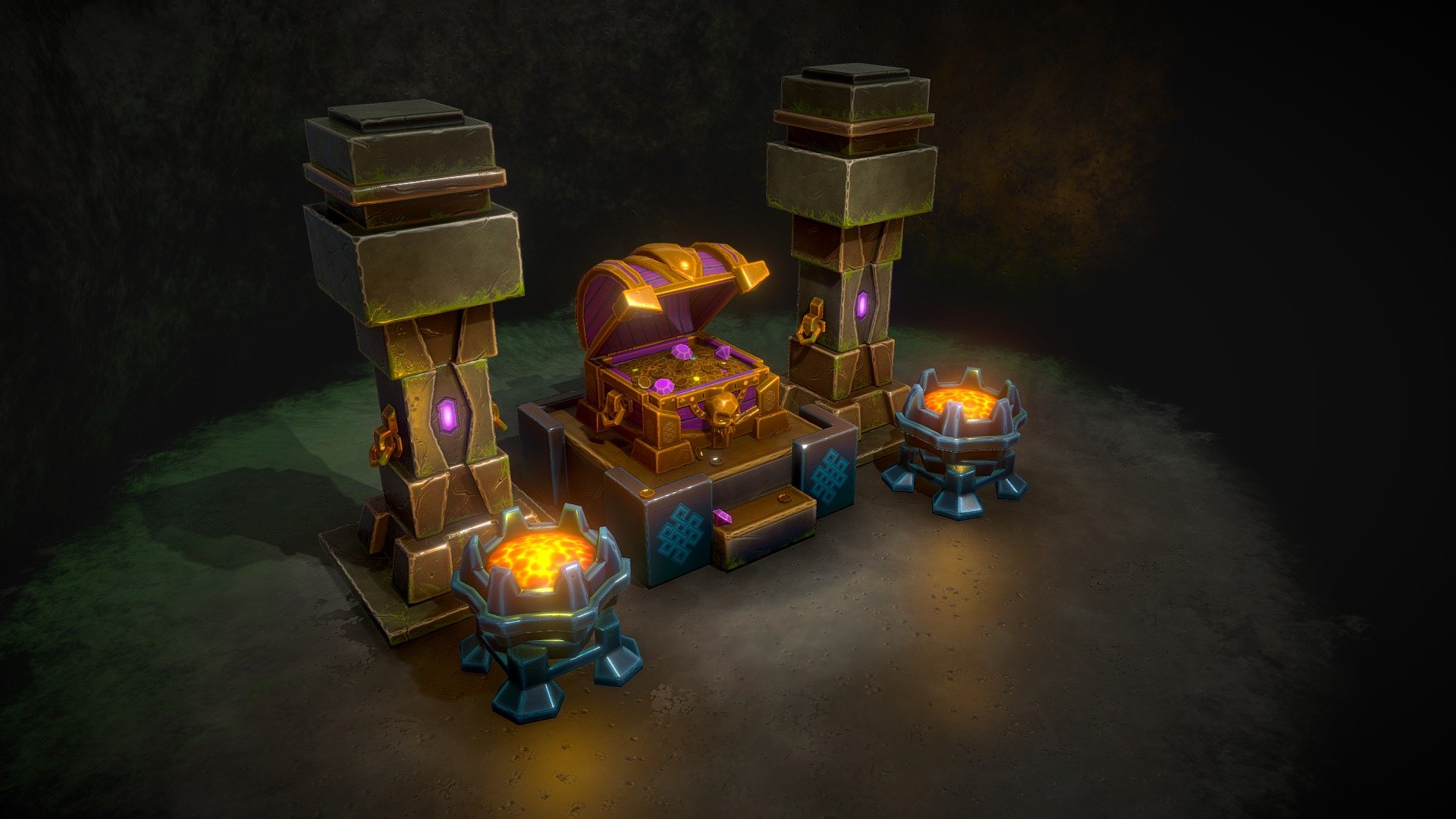 Treasure chest - 3D model by luisrigueira [66ef3f7] - Sketchfab