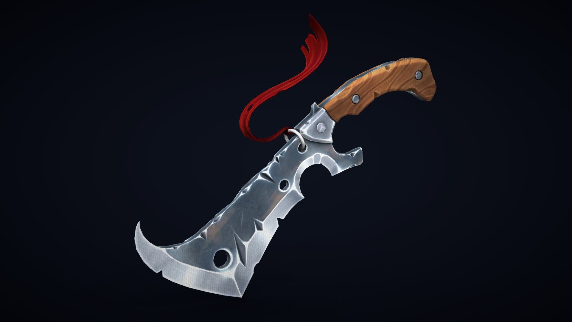 Handpaint Cleaver - 3D model by KonstantinToropov [66f0324] - Sketchfab