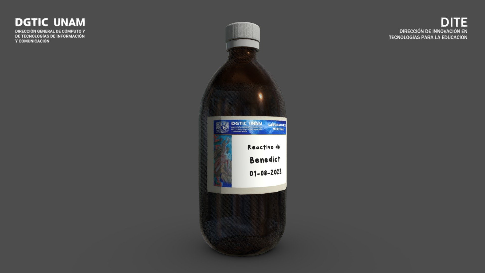 Botella para reactivo de Benedict - 3D model by UNAM | DGTIC | DITE ...