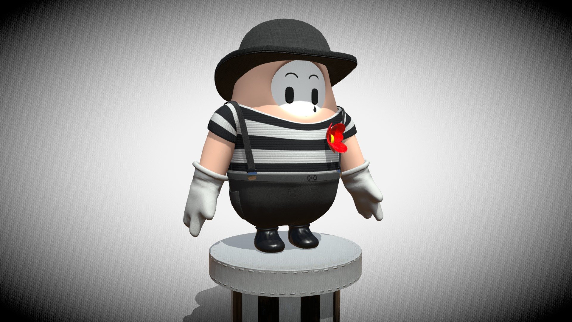 Fall guy mime - 3D model by robin.animation [66f2715] - Sketchfab
