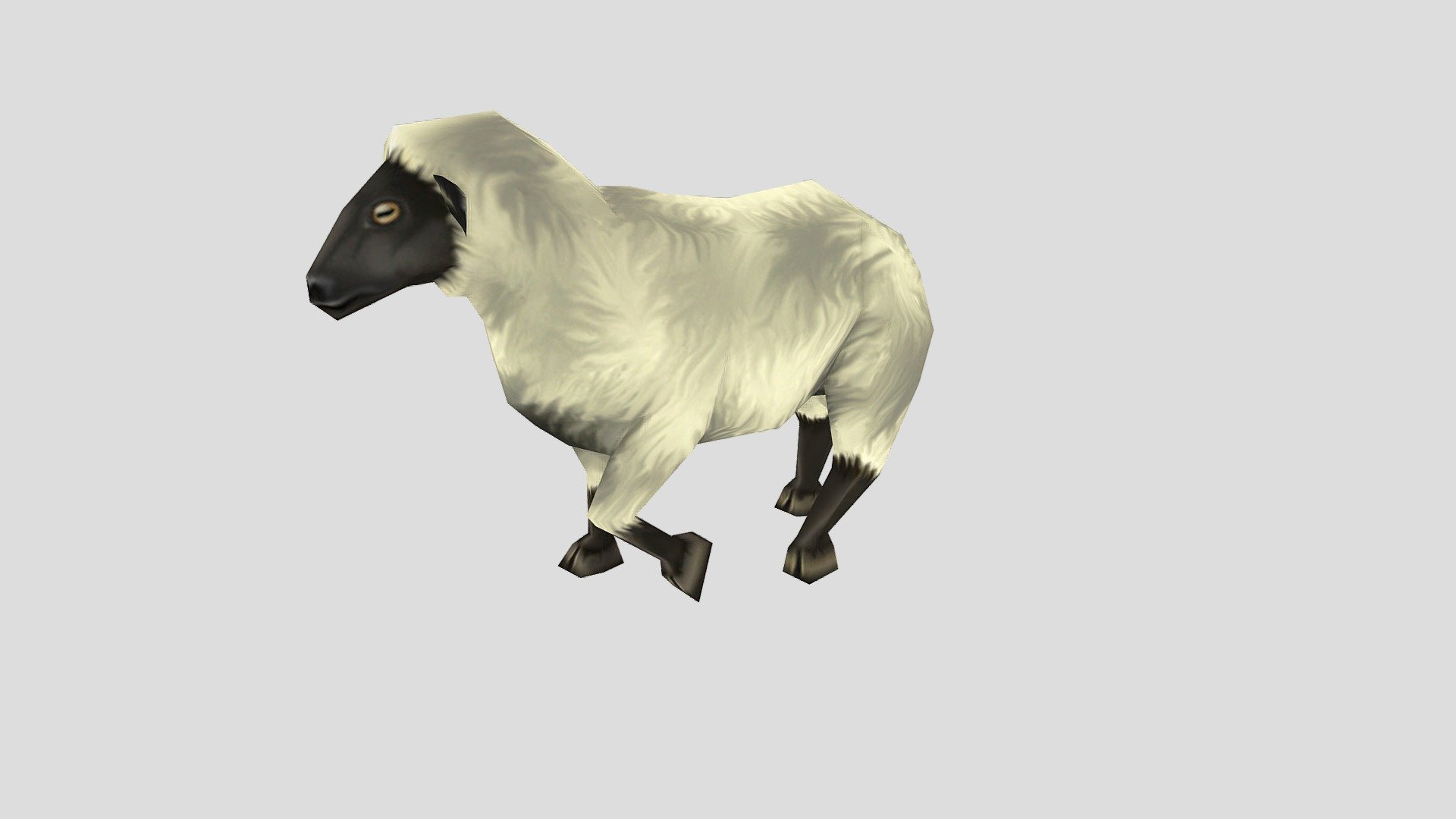animated low poly sheep game ready model - Download Free 3D model by ...