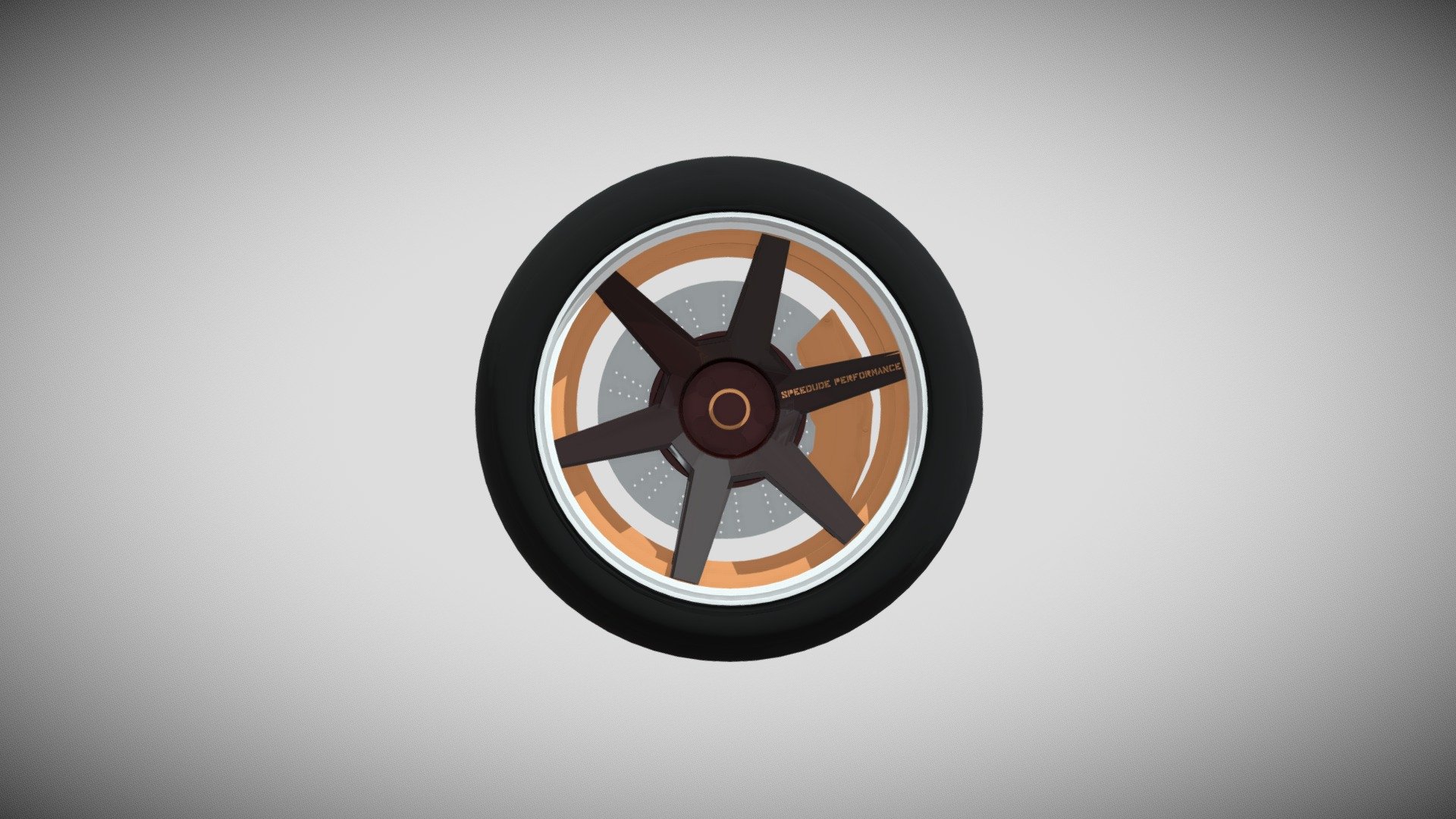 Six spoke wheel and rim design - Download Free 3D model by Speedude ...