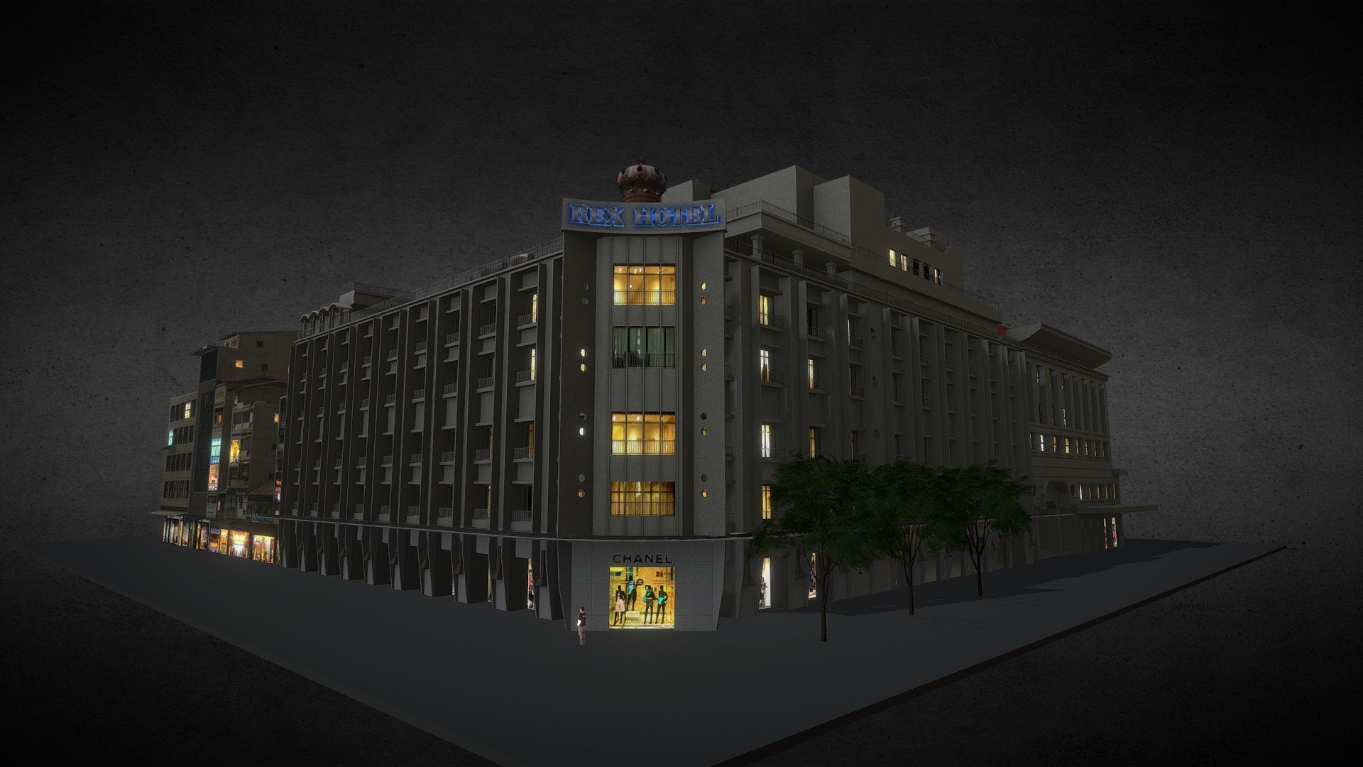 Rex Hotel 3D Model - 3D model by Đào Minh Đức (@dmd_hn) [66f7e9f ...