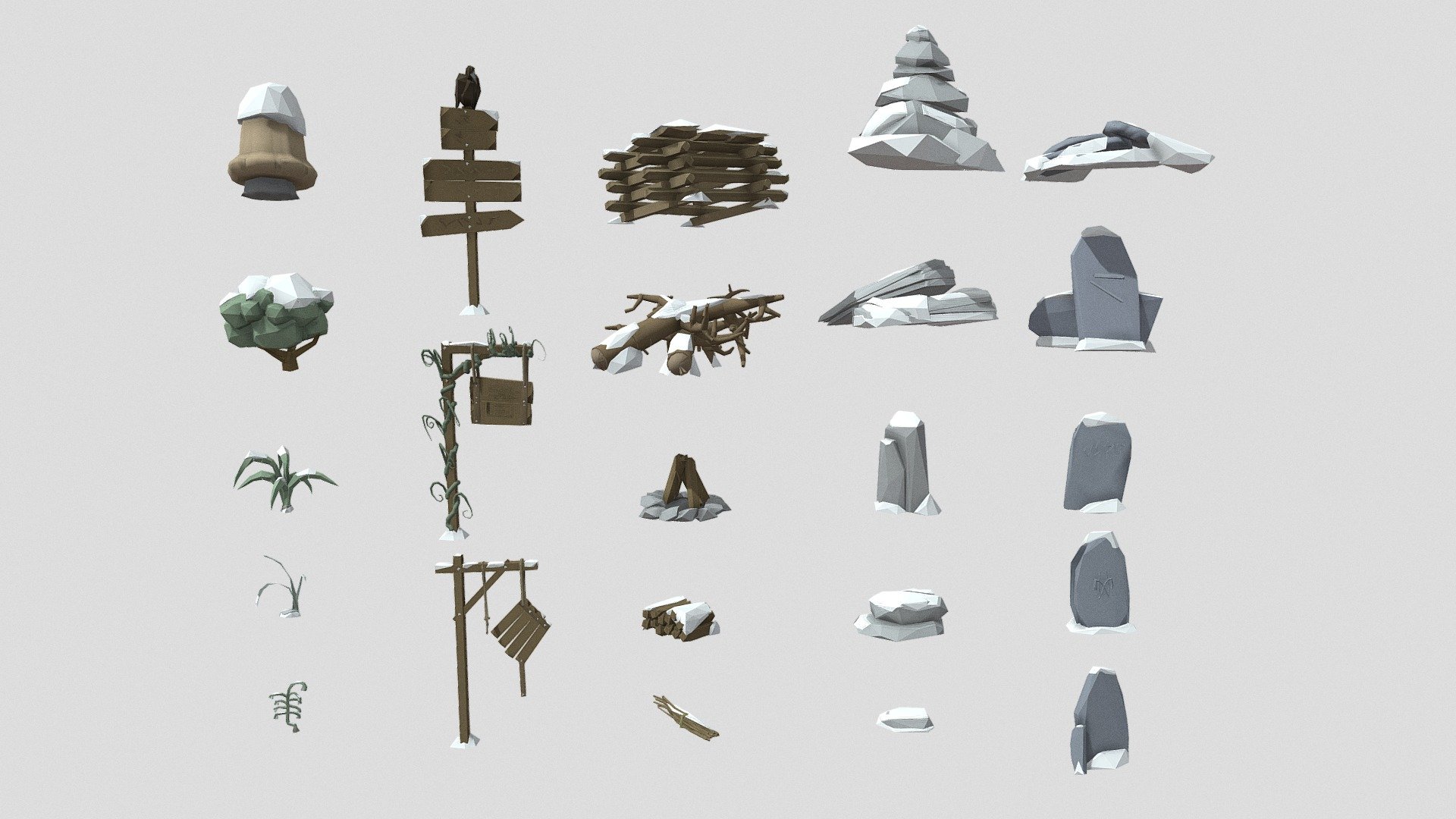 Winter Fantasy Assets Daggerfall Misc - Download Free 3D model by ...