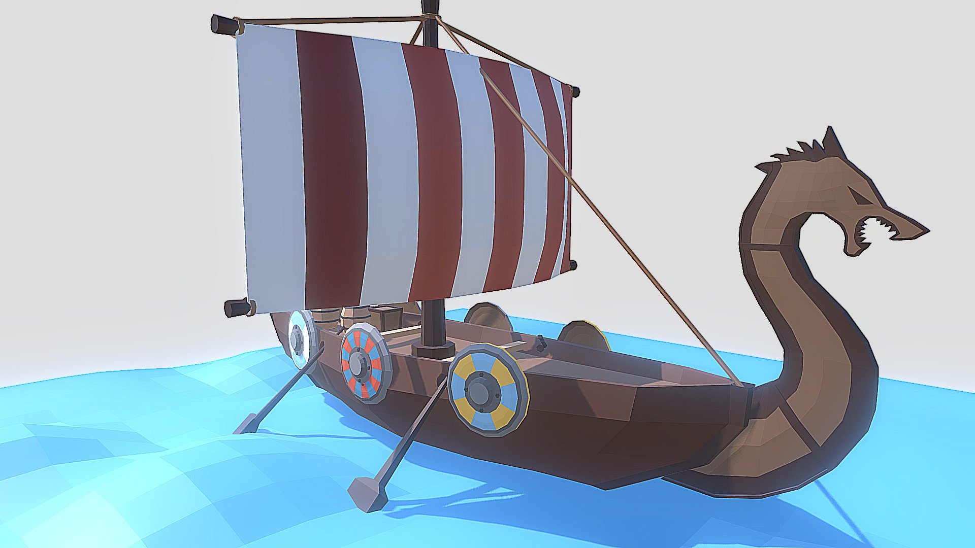 Low Poly viking boat - Download Free 3D model by jhouuplzza [67003c8] - Sketchfab