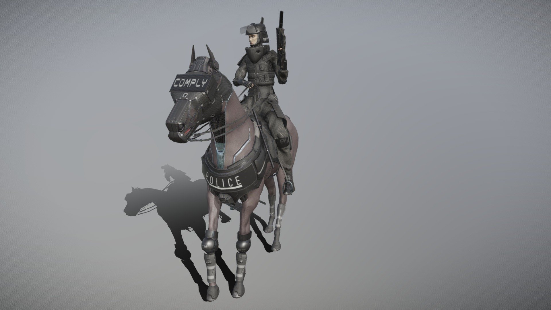 Cyberpunk Police Cavalry (RCPD C-Unit) - 3D model by ViceForce ...