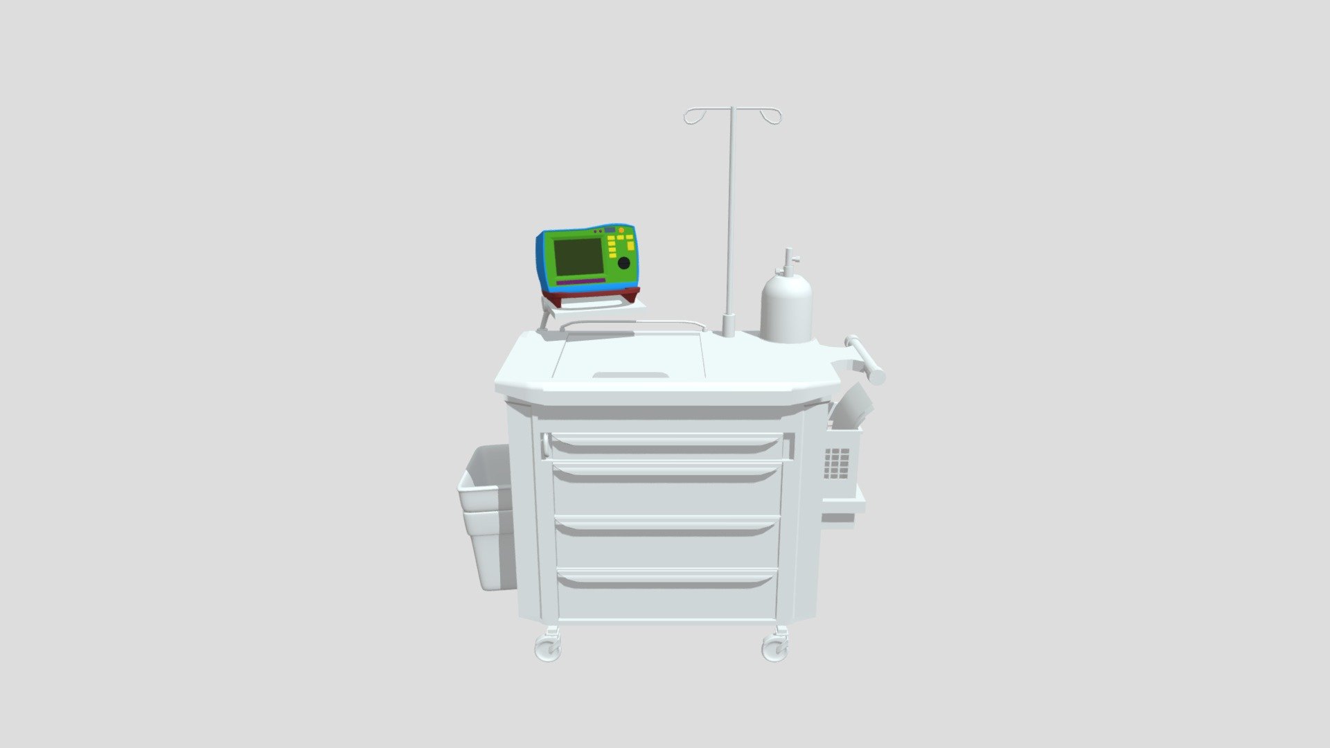 Crash Cart - 3D model by airawr [67077d5] - Sketchfab