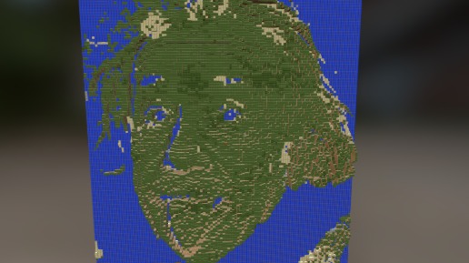 Minecraft Albert Einstein Face World - 3D model by tomonori [67078c7 ...