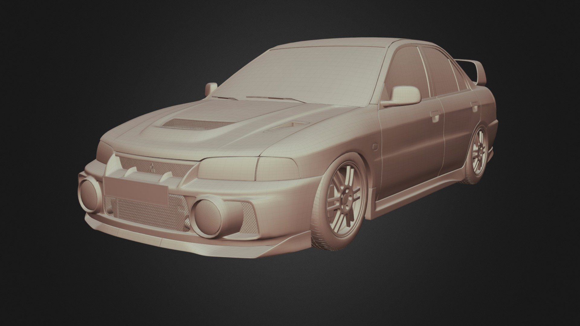 Mitsubishi Lancer Evo 5 - Buy Royalty Free 3D model by Teo (@szilla ...