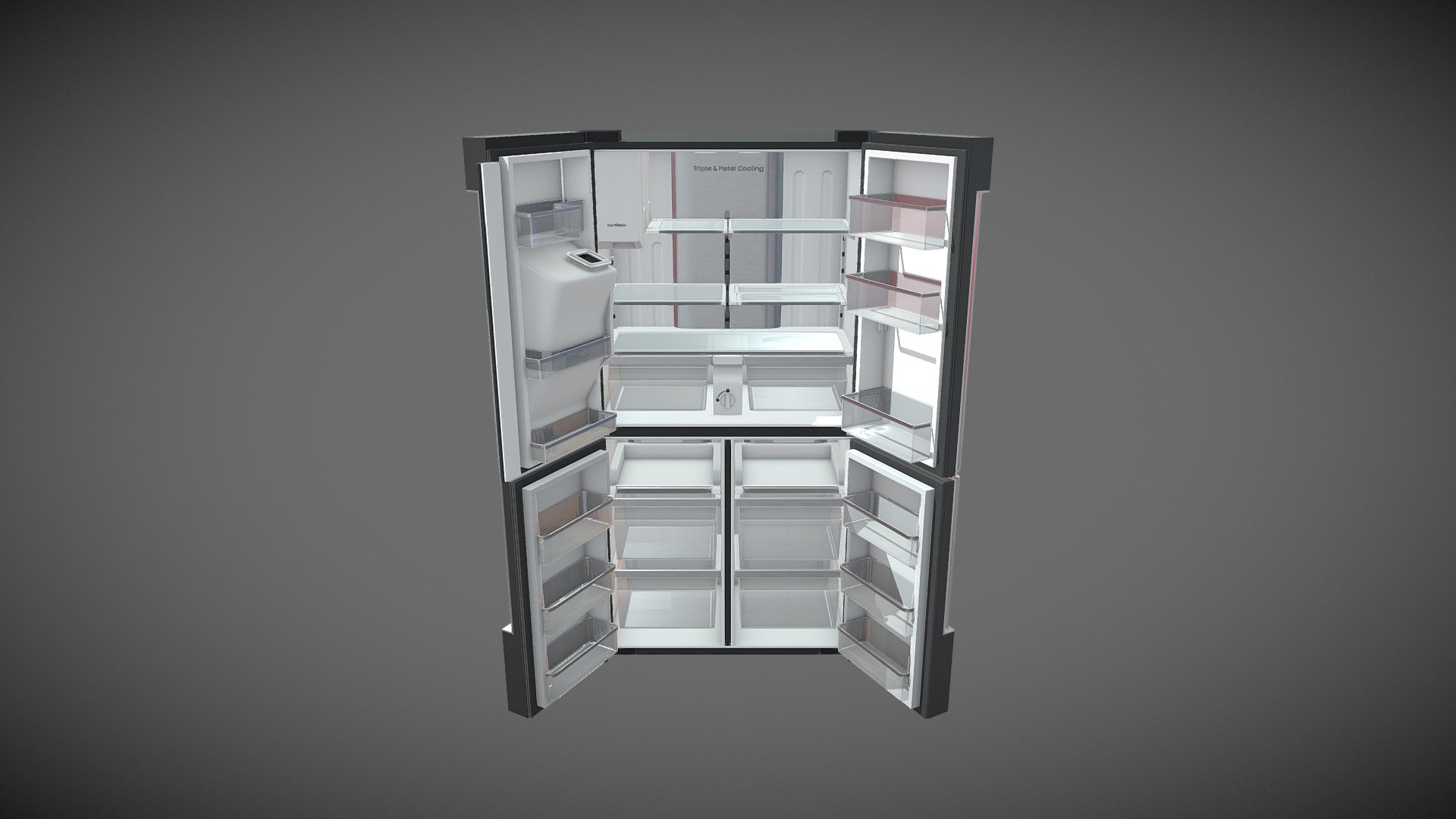 Smart Refrigerator - 3D model by union20 [670e00d] - Sketchfab