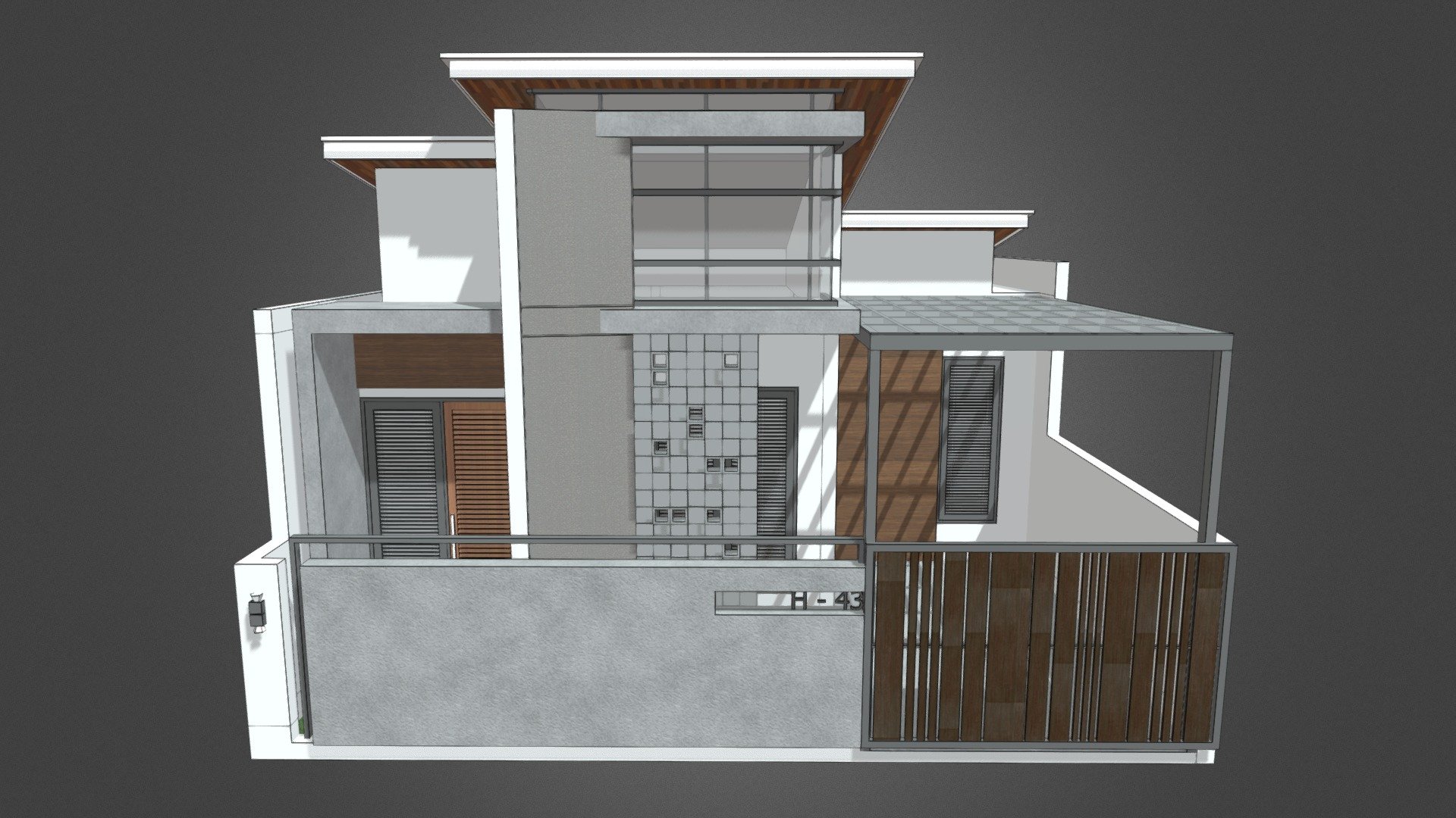 Desain Rumah Modern | Type 7 - 3D model by Seniman 3D (@Seniman3D ...
