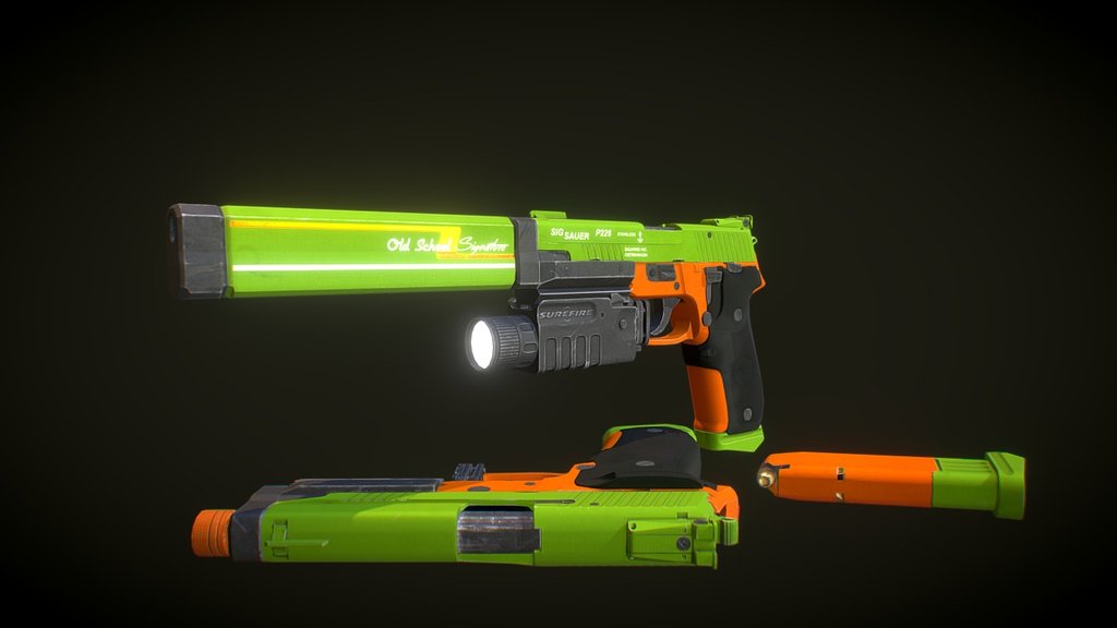 P226 Sig Sauer Custom Old School - 3D model by max2211 [6711de1 ...