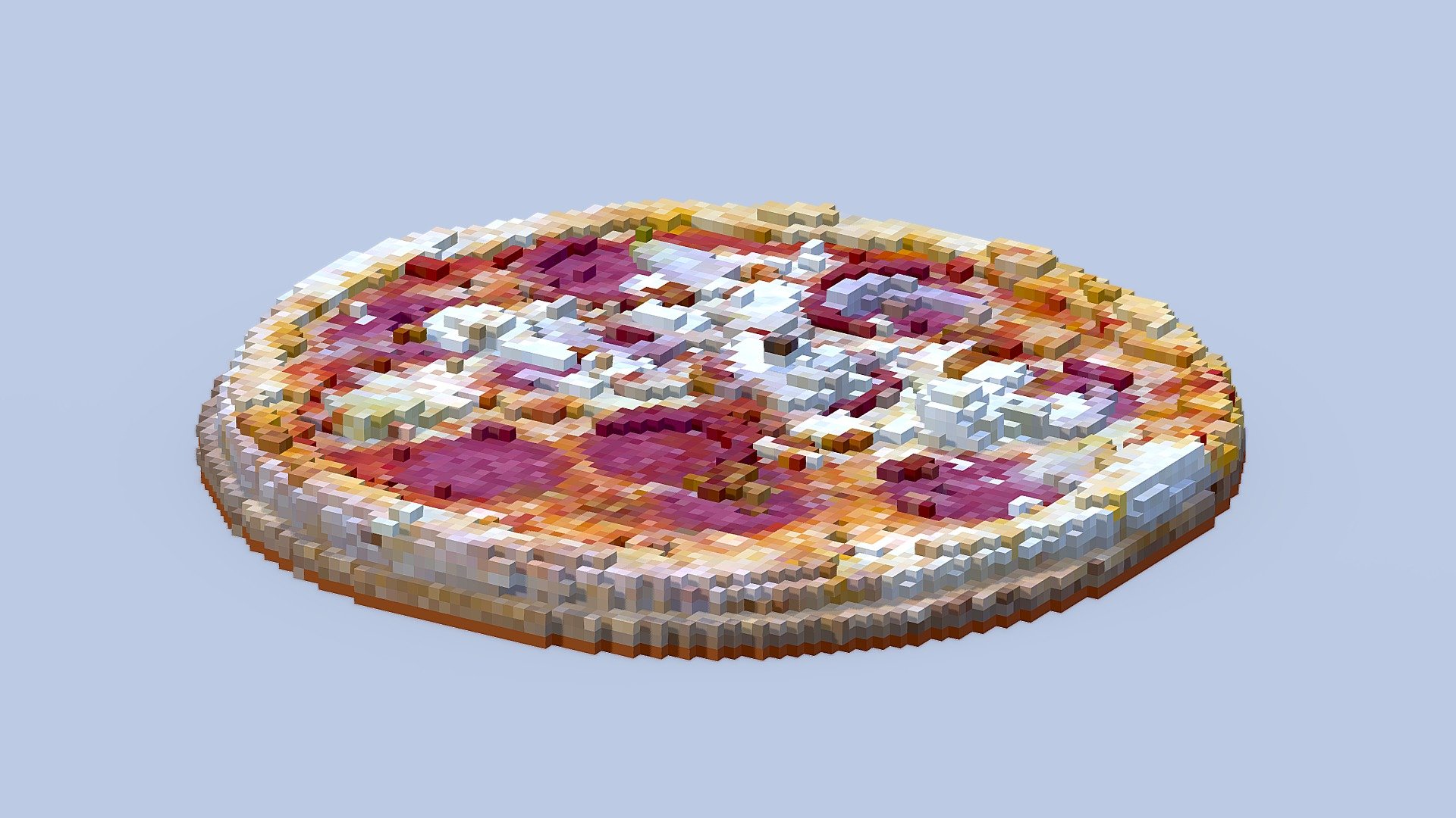 Voxel Pizza Salami - 3D model by Zoltanfood [6714a02] - Sketchfab