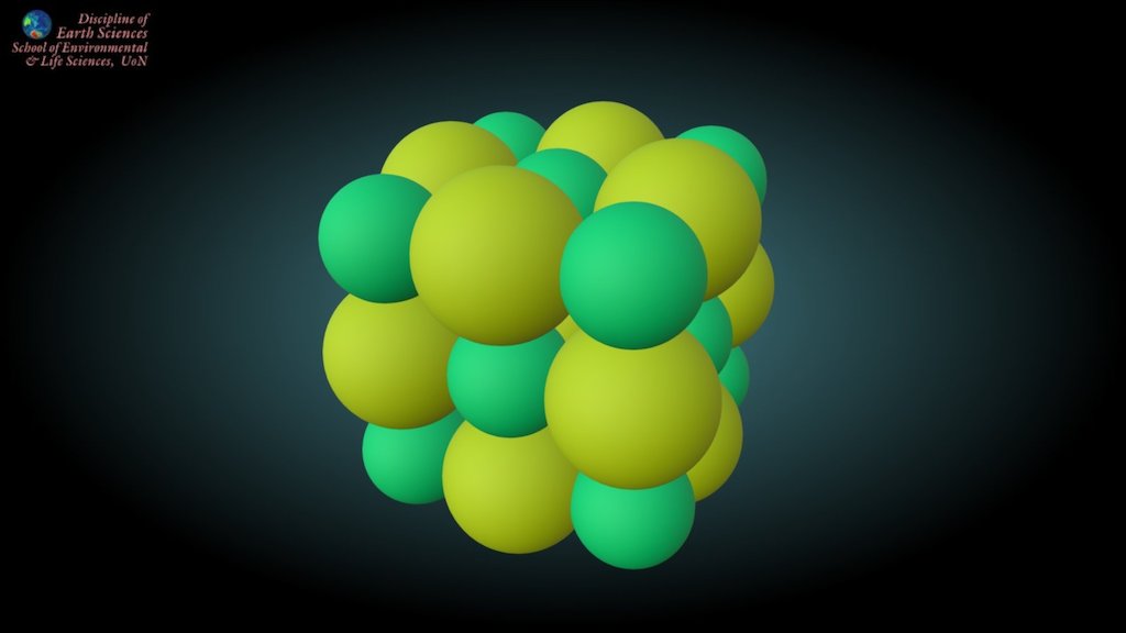 NaCl - 3D model by Earth Sciences, University of Newcastle (@Landy42 ...