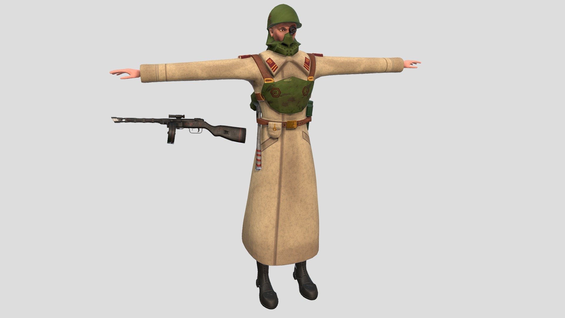 Іnfantry Of The USSR With PPSH 2060 - 3D model by gomenyukandrej ...