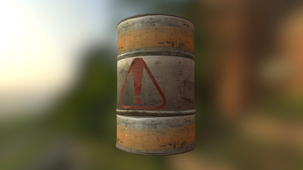 FWXB1134 Hazard symbol barrel - 3D model by Eli De Carteret ...