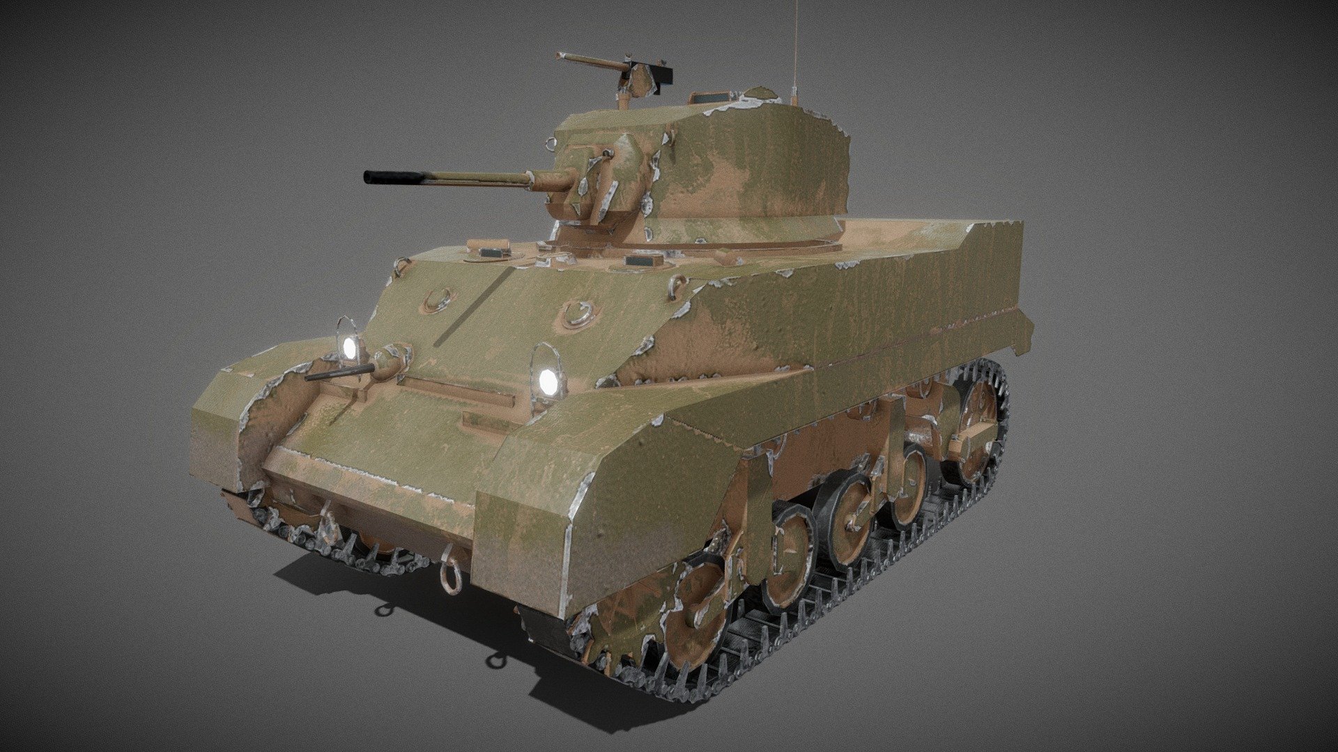 M5 Stuart - 3D model by Z3nsiter [671b8e3] - Sketchfab