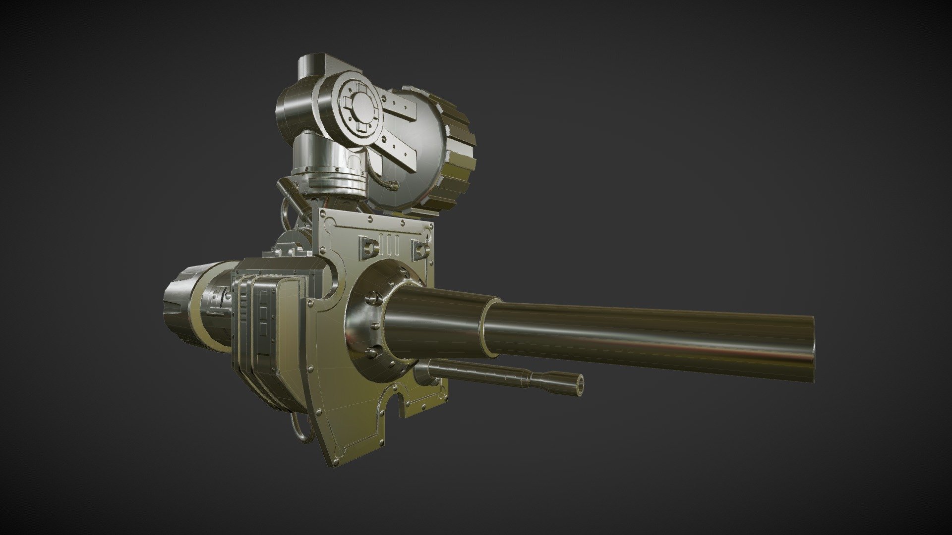 Unofficial work, Rapid Fire Canon medium-rez - 3D model by Pierre Viau ...