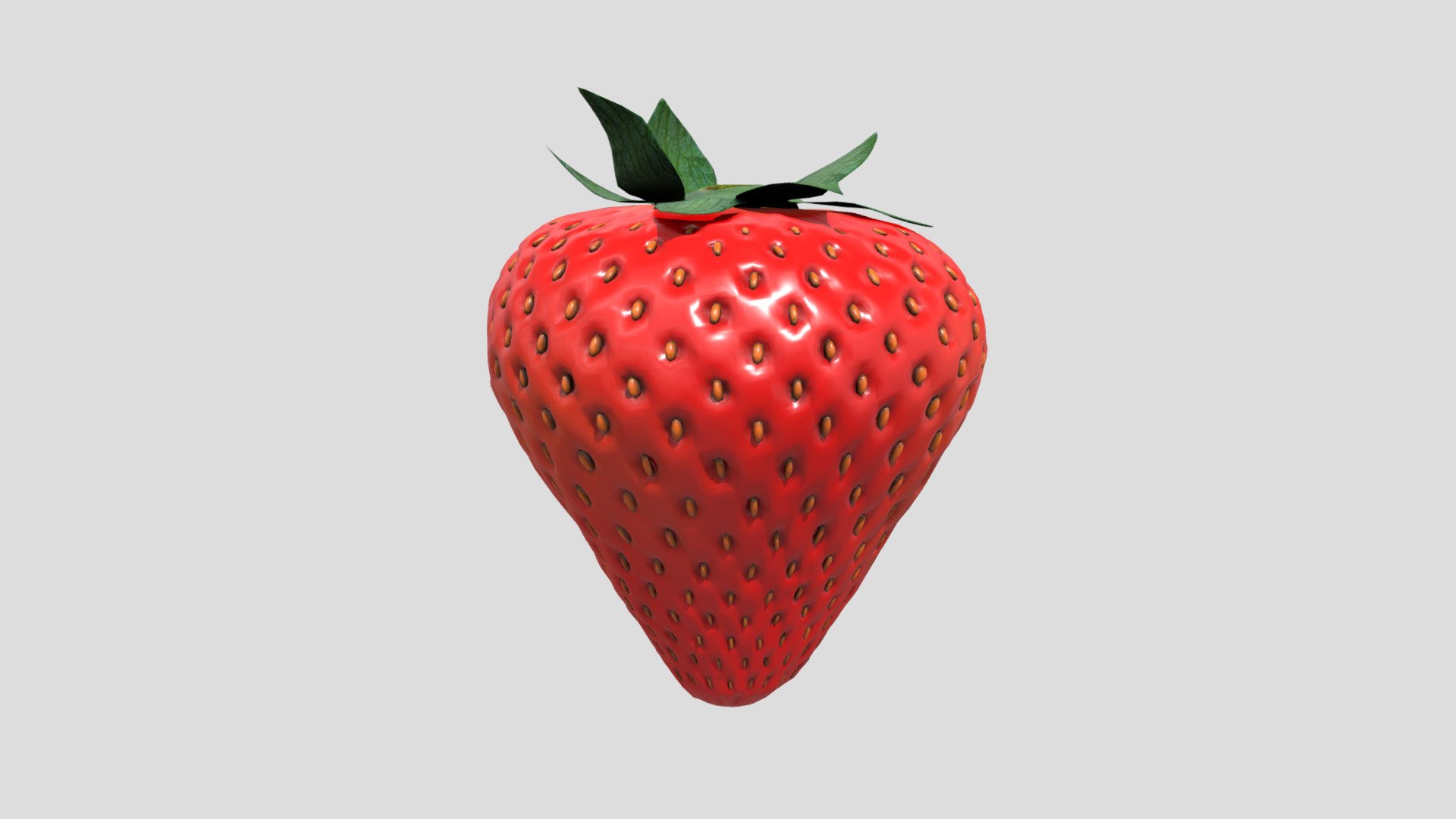 Strawberry Low Poly - 3D model by LowPoly-Studio [671d450] - Sketchfab
