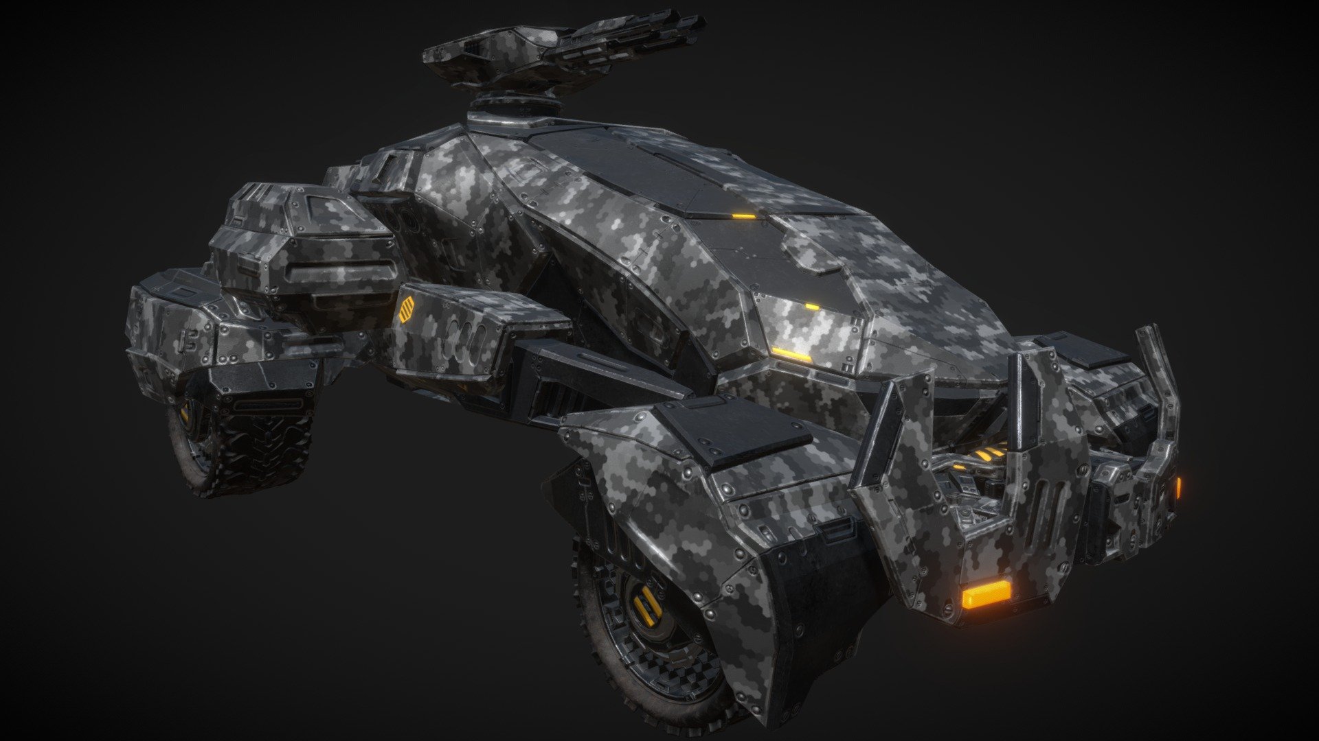 Cyberpunk Vehicle - 3D model by ronindelmoral [671e184] - Sketchfab