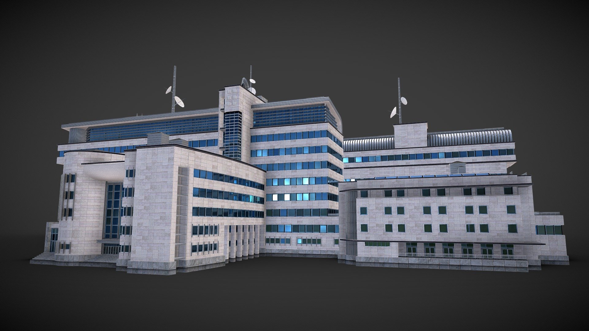 Office Buildings Block - Buy Royalty Free 3D model by Realtime ...