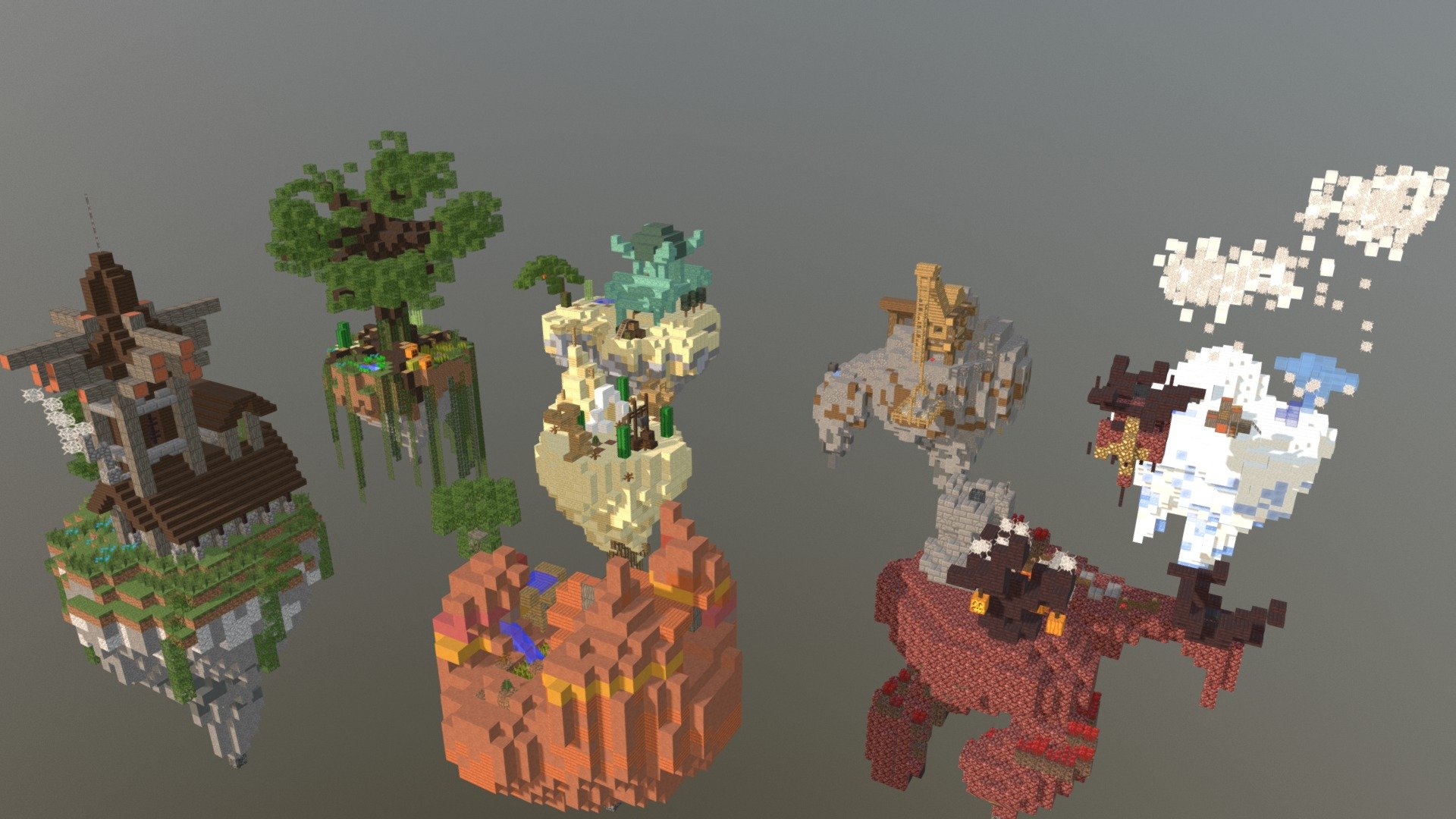 SkyBlock Custom Islands - 3D model by ak1ca [671e34f] - Sketchfab