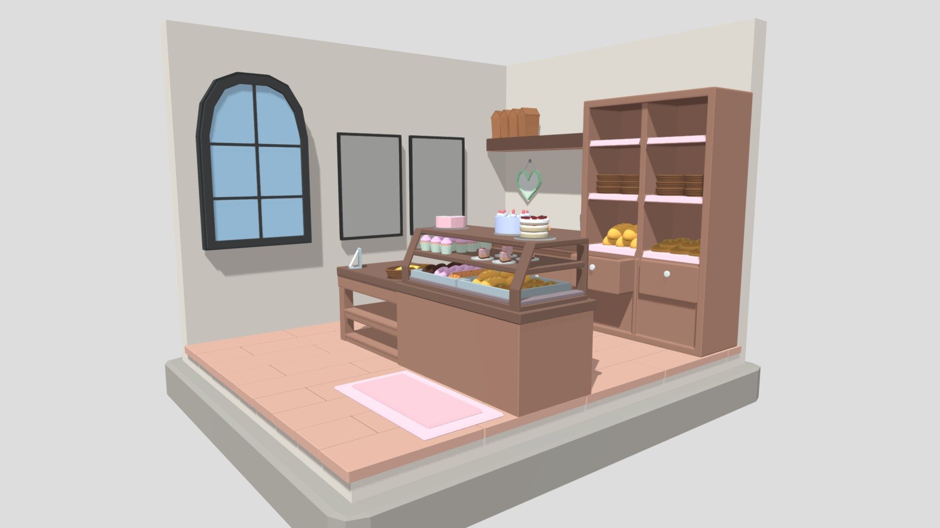Low Poly Bakery SHINE - 3D model by guteva [6720347] - Sketchfab