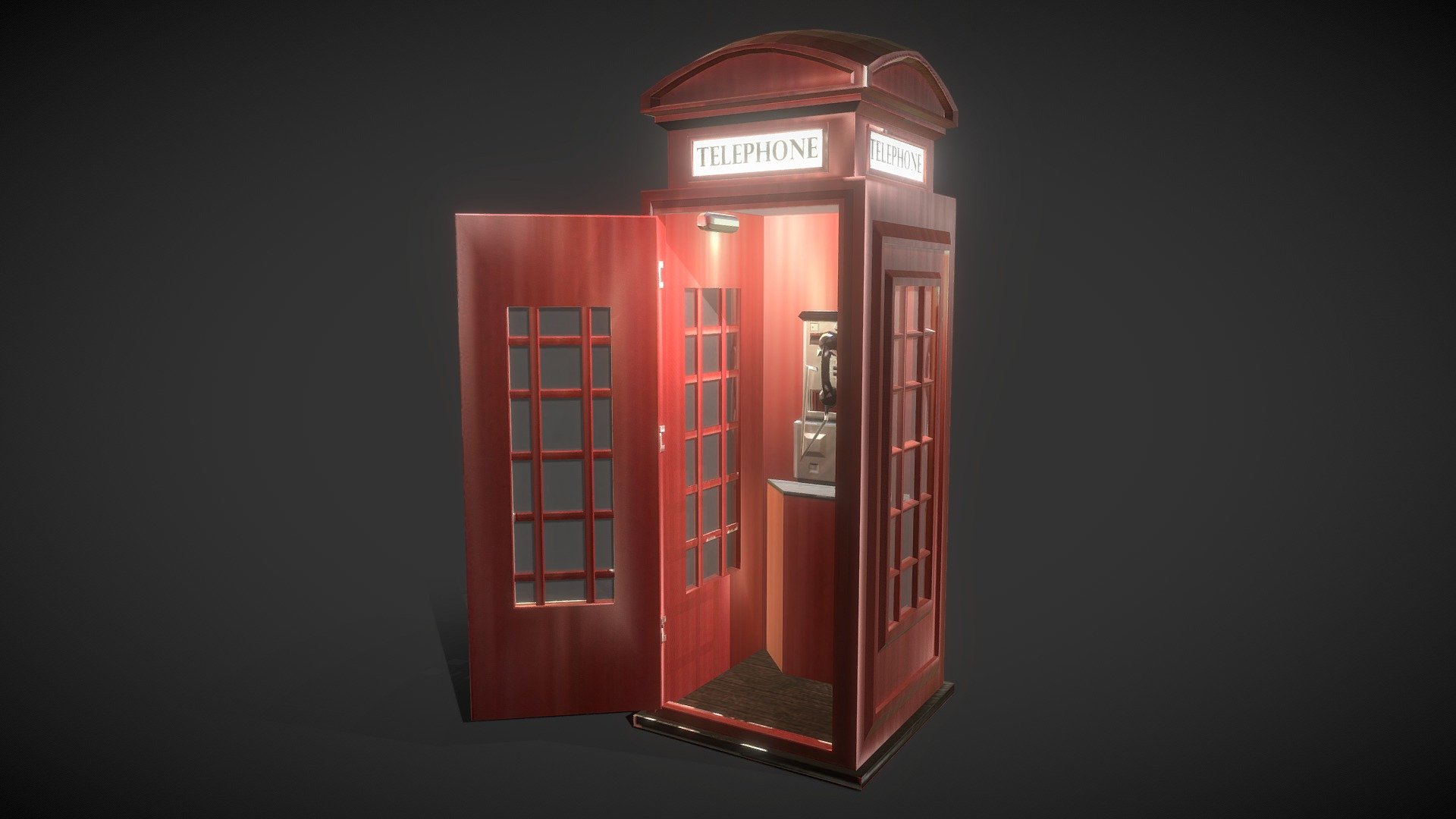 Phone Booth - 3D model by newhere [672114f] - Sketchfab