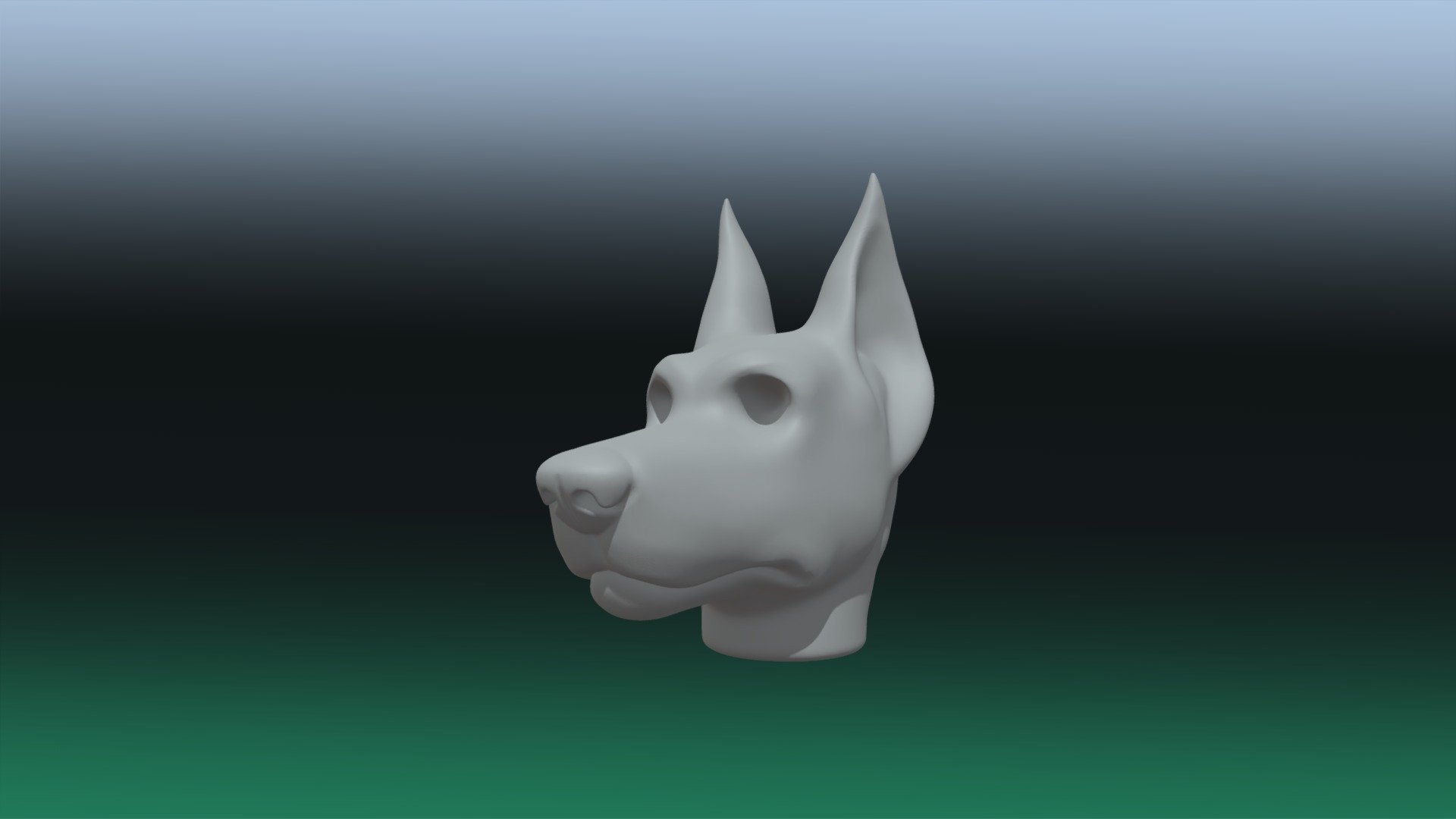 Dobie Head complete - 3D model by Justin Gonzalez (@JMGonzalez ...