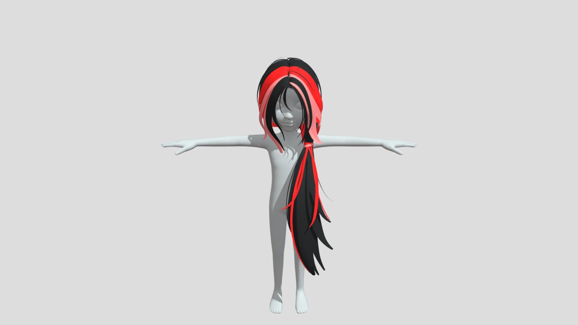Hair FBX file prefab zepeto template 3D Item H62 - 3D model by ...