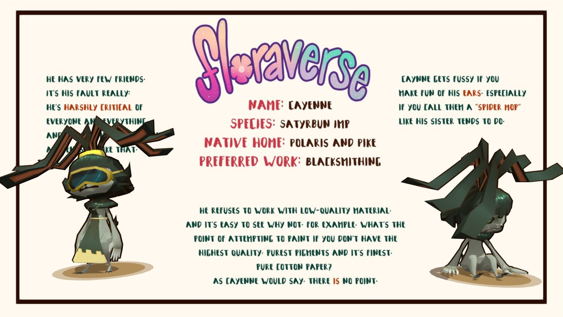 FLORAVERSE- Cayenne The Satyrbun Imp - Download Free 3D model by ...