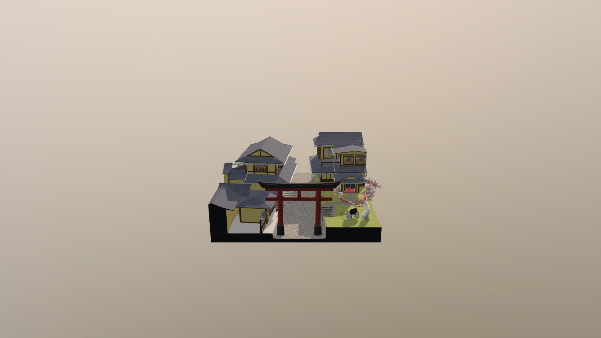 1DAE02 - Cityscene Kyoto - 3D model by JelleDrabs [672d885] - Sketchfab