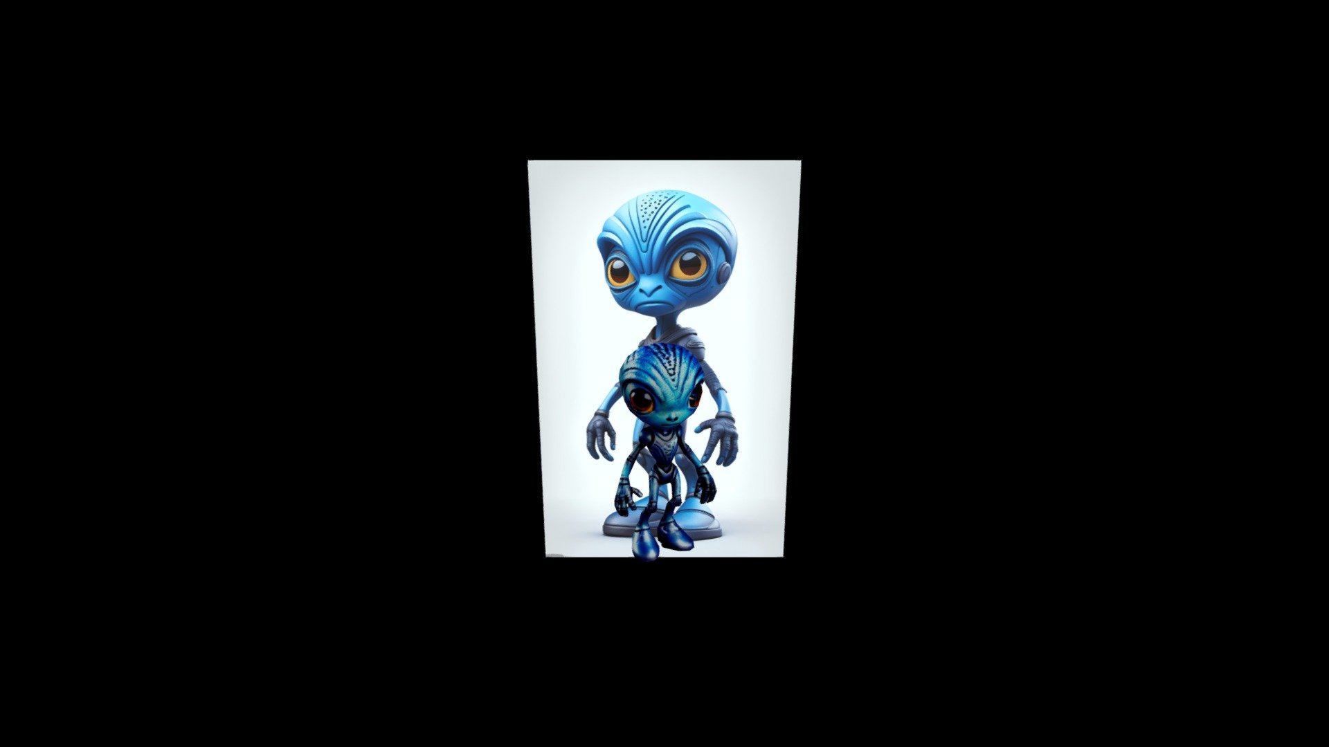 Blue Alien with Yellow Eyes A blue alien with - Download Free 3D model ...