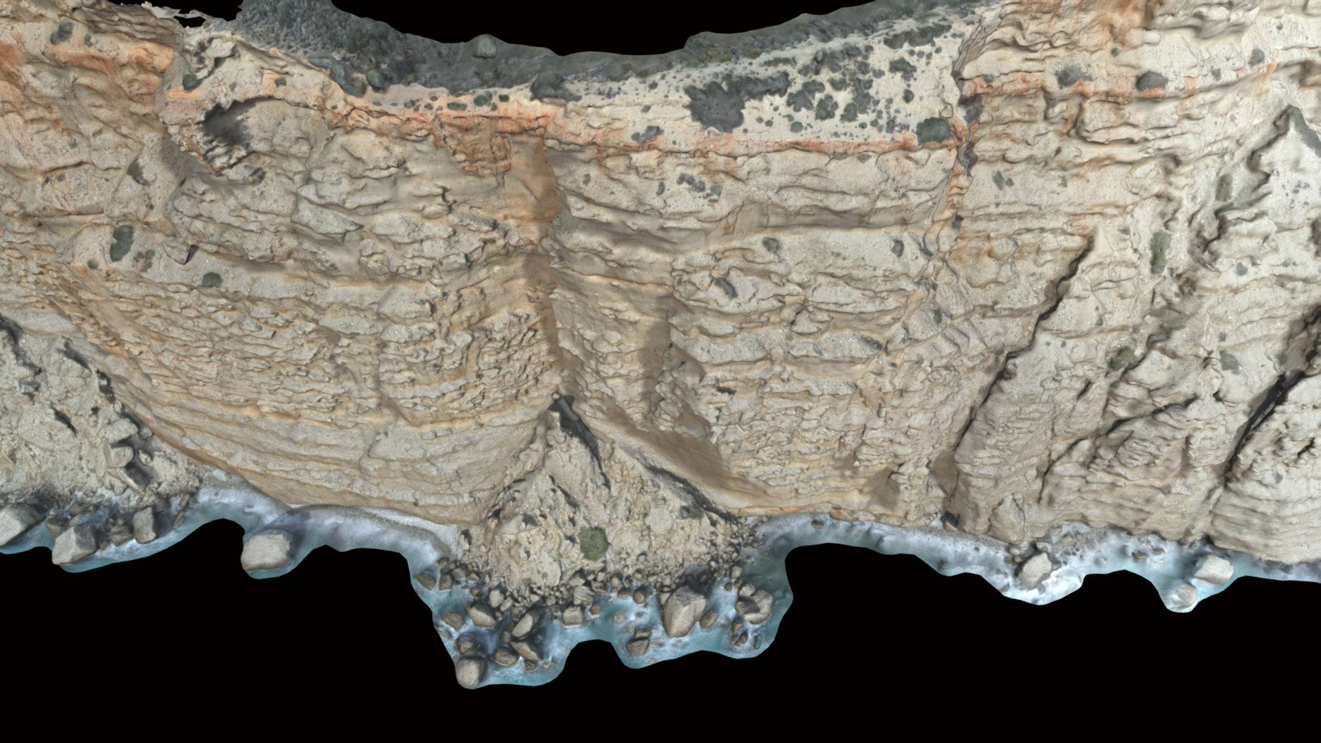 Coastal Cliff Agia Galini west (Crete) - 3D model by observaterre ...