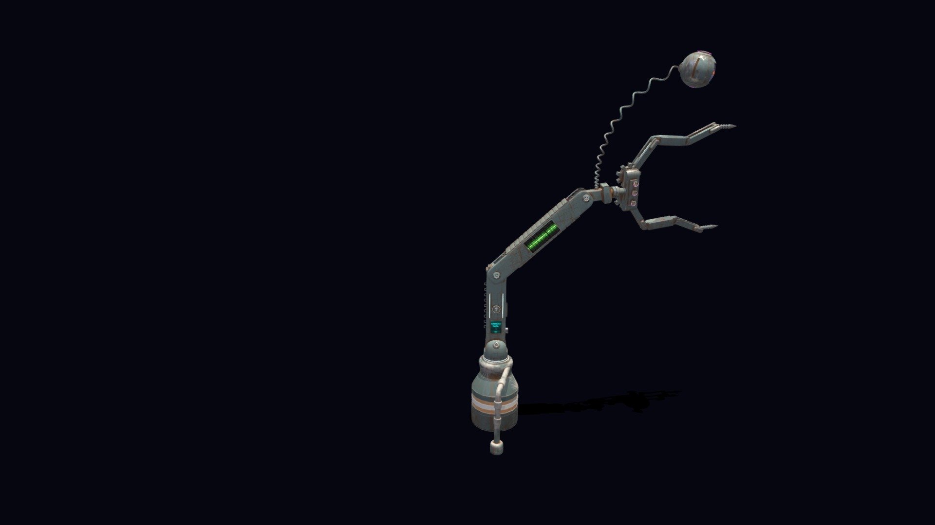 3D model of scifi robot arm-light and monitor - 3D model by ...