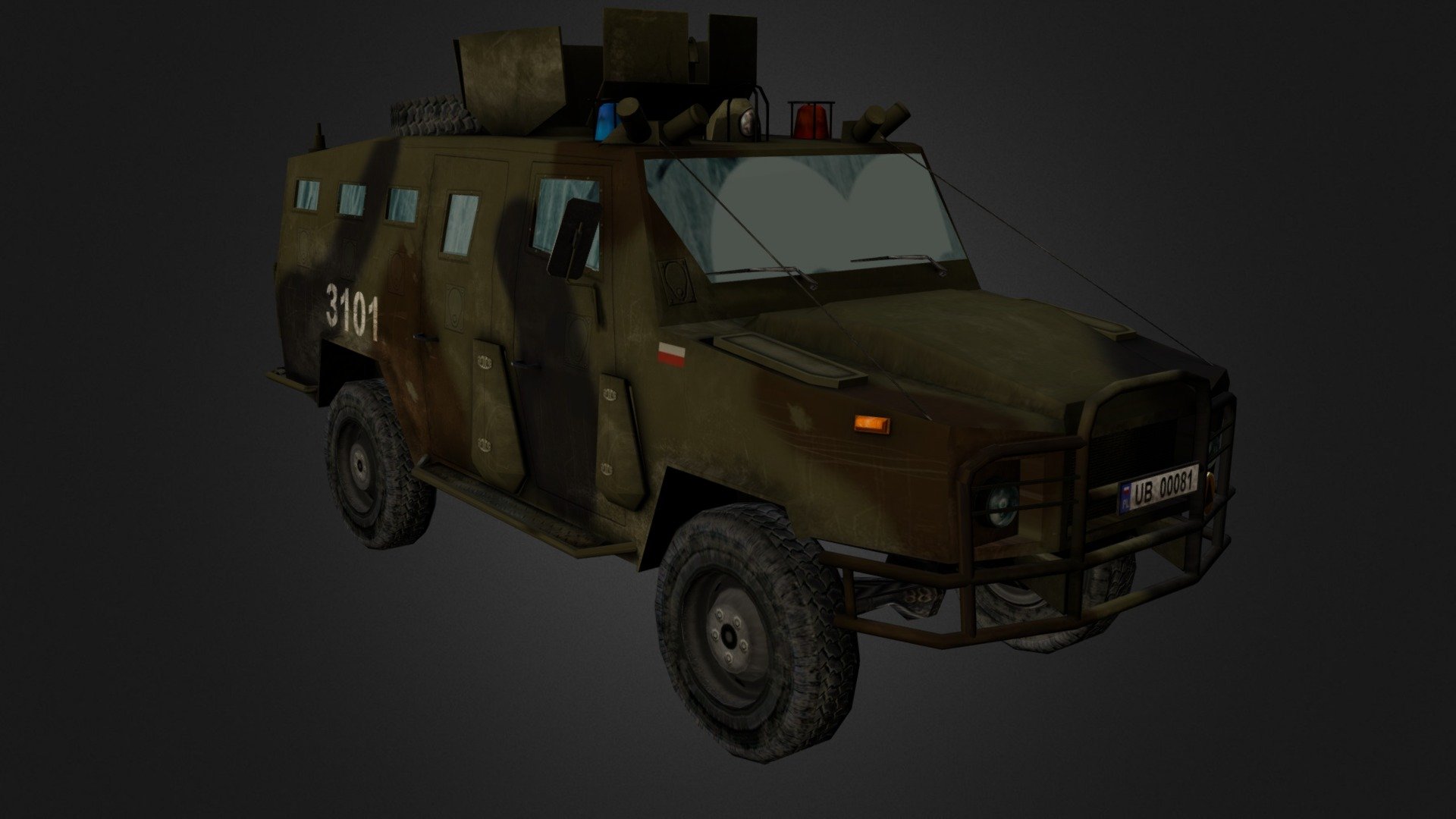 AMZ Dzik-3 low-poly - 3D model by rotating3d.com (@3dpeter) [673083e ...