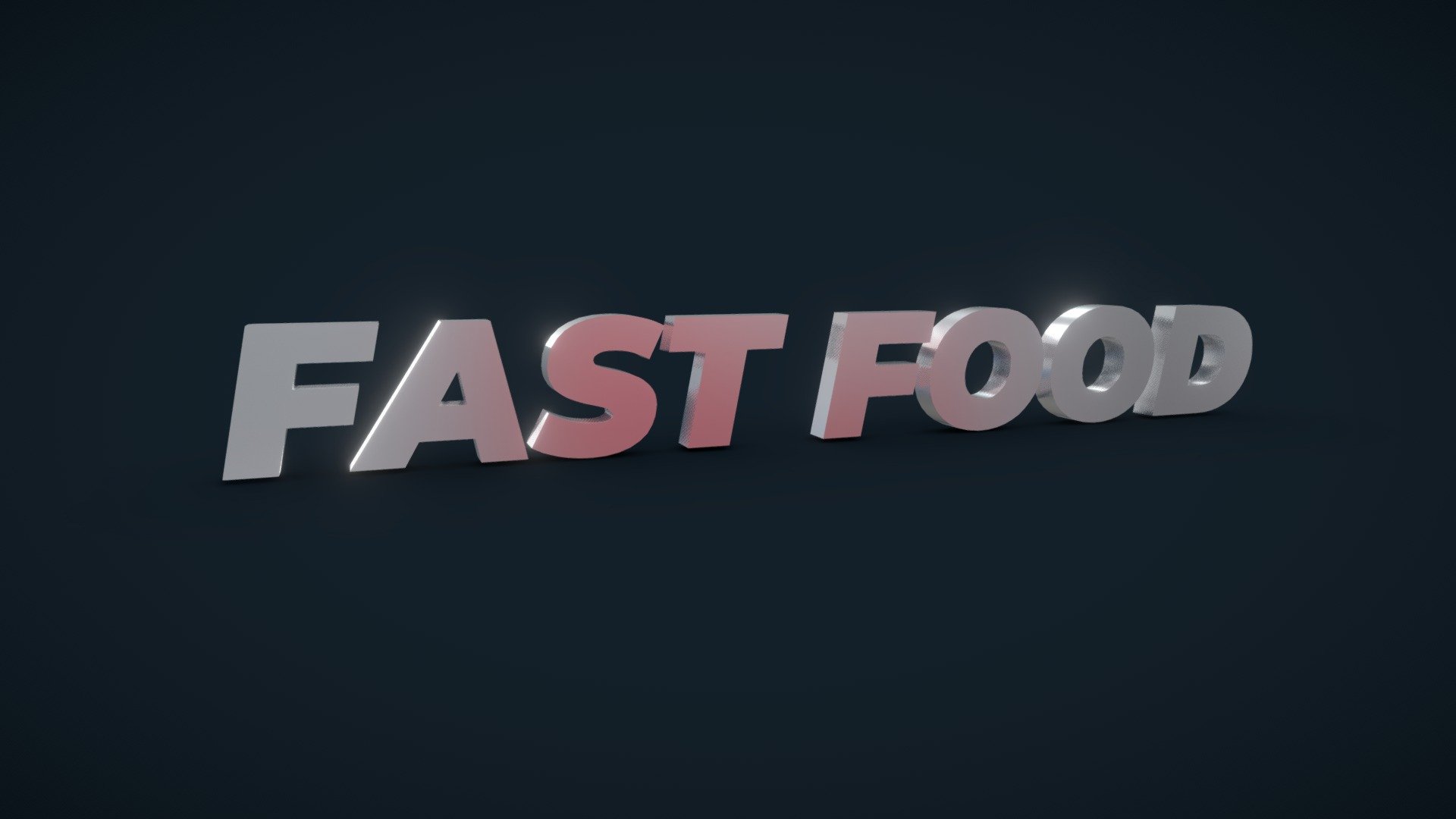 FAST FOOD 3D TEXT - 3D model by ahsanops [6730dce] - Sketchfab